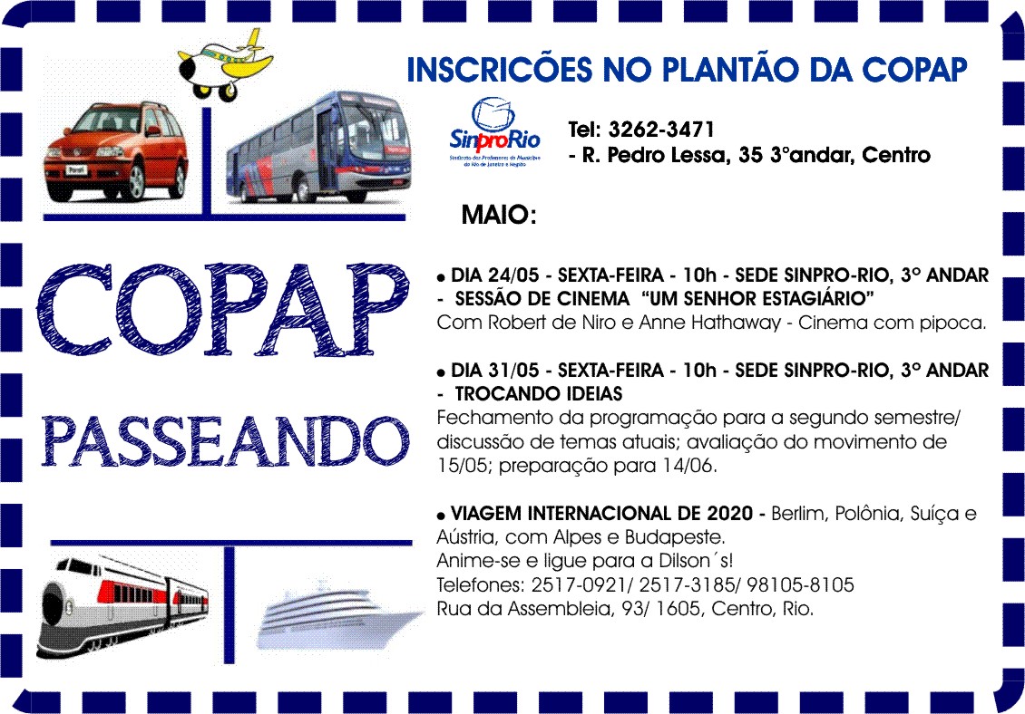 Passeios Copap - Sinpro-Rio